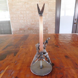 Heavy Metal Guitar Welded Sculpture-welded Art Dean Usa-six String ...