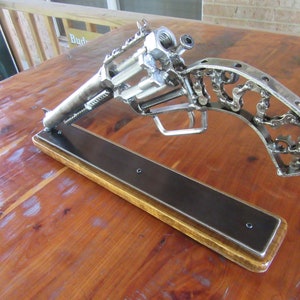 Welded Revolver Sculpture-welded Art-non Firing Metal Art Gun-recycled ...
