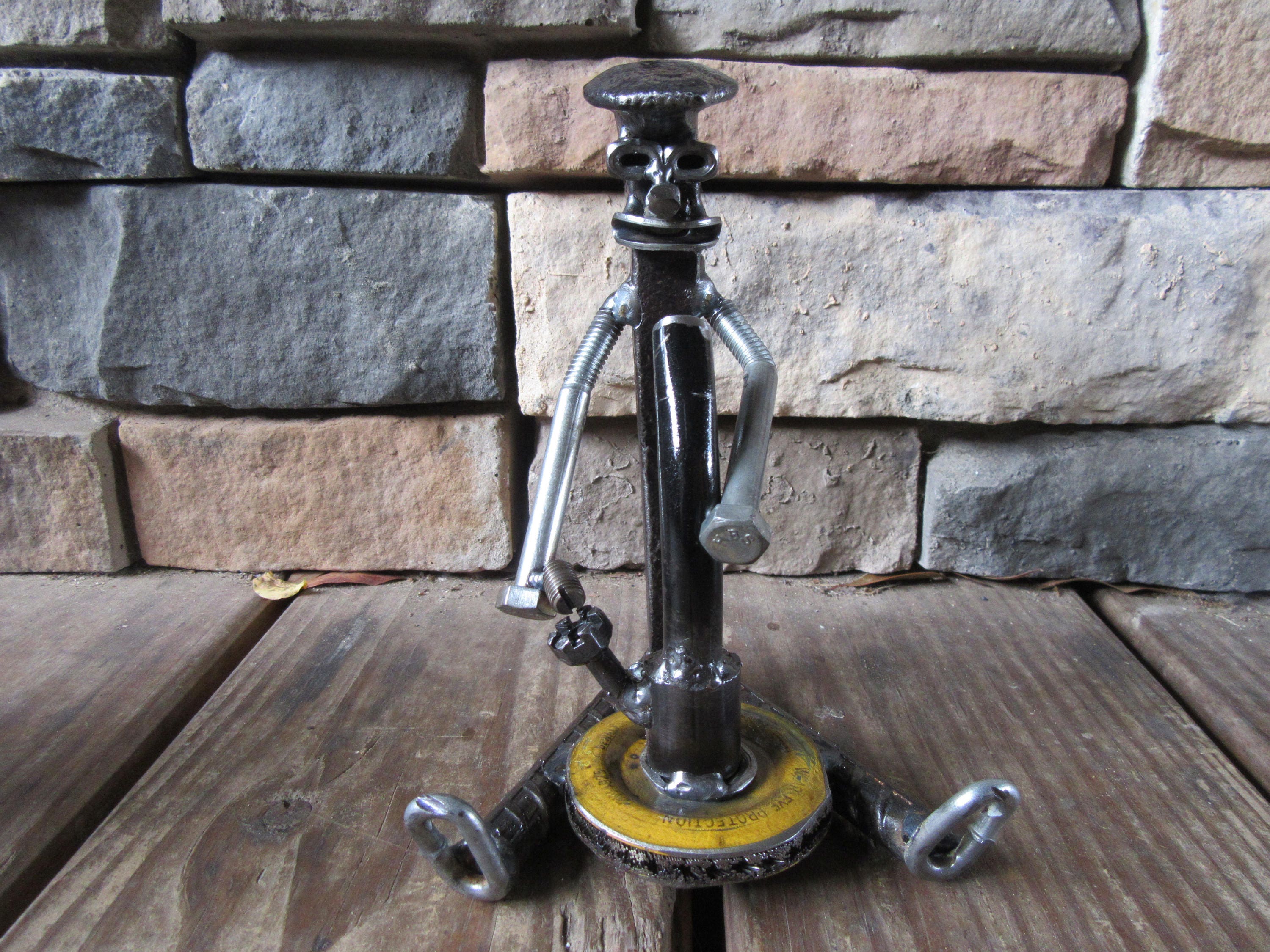 The Stoner Welded Sculpture-Marijuana Metal Art-RR Spike Man | Etsy