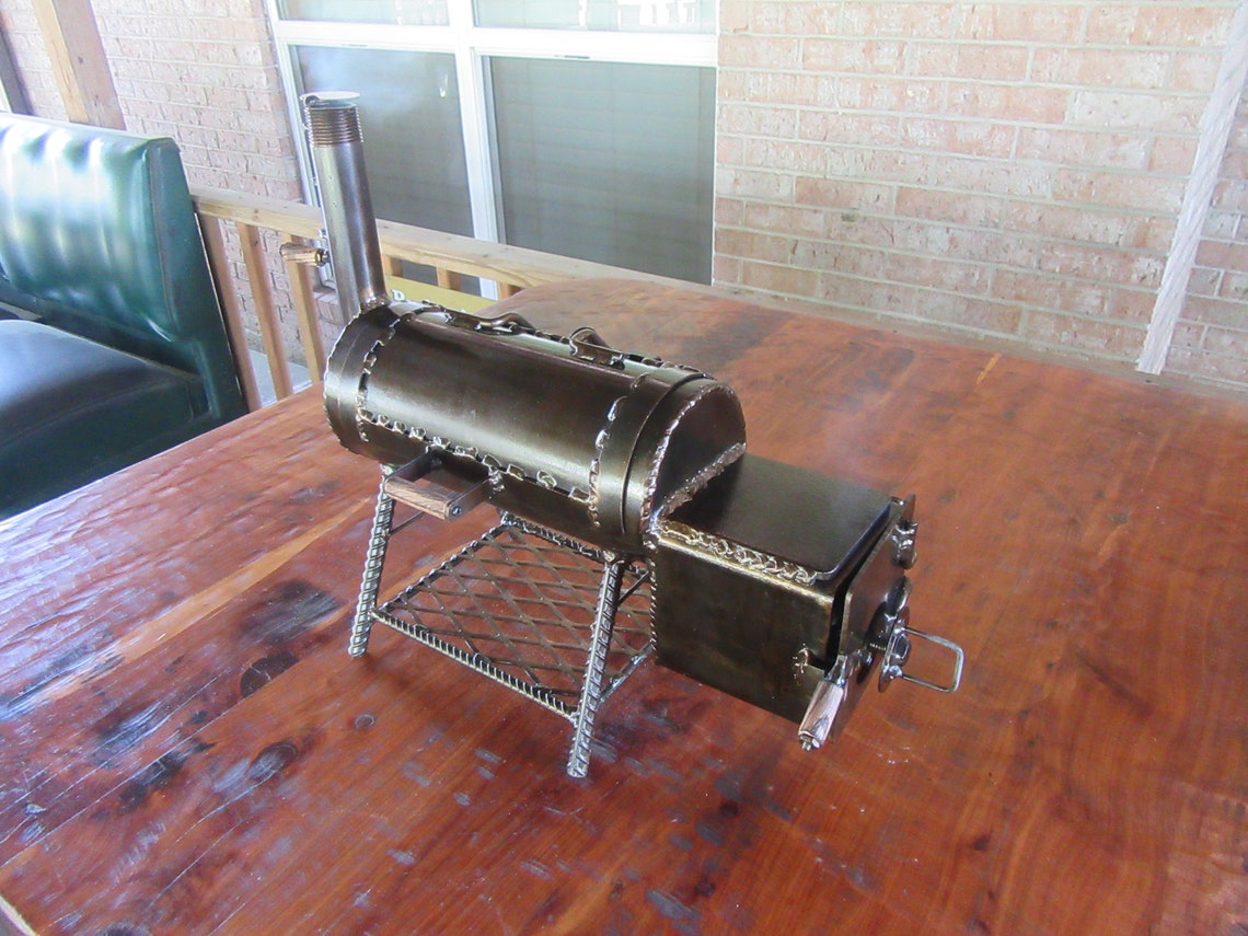 Baby Smoker BBQ Pit Grill With Square Firebox-heavy Steel - Etsy