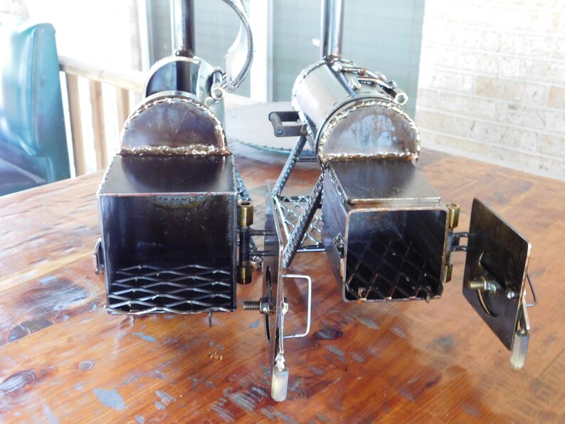 Handmade Baby BBQ Smoker: Jumbo Firebox, Heavy Steel Mini Grill - Etsy