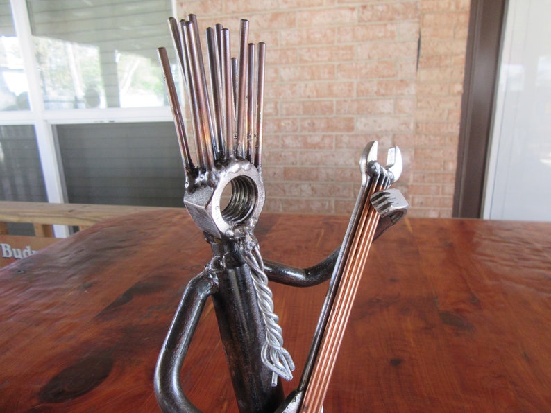 Wayne Static Metal Sculpture-static-x-welded Art-scrap - Etsy