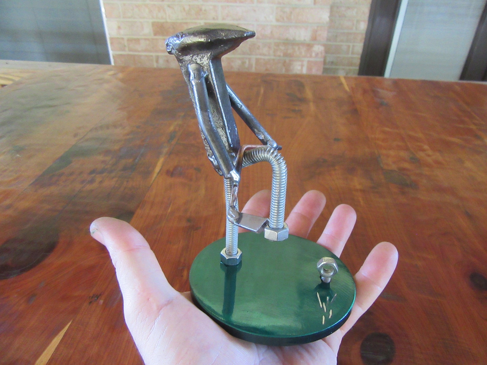 Angry Golfer Sculpture-welded Art-man Playing Golf Metal Art-scrap ...