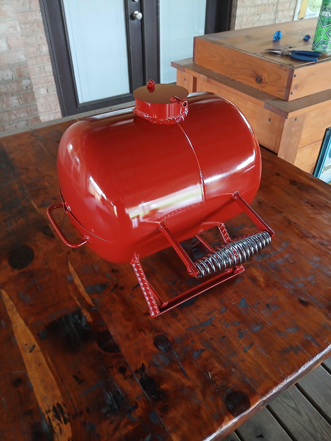 Man's Red Barbeque Grill-410a Charcoal Grill Tabletop - Etsy