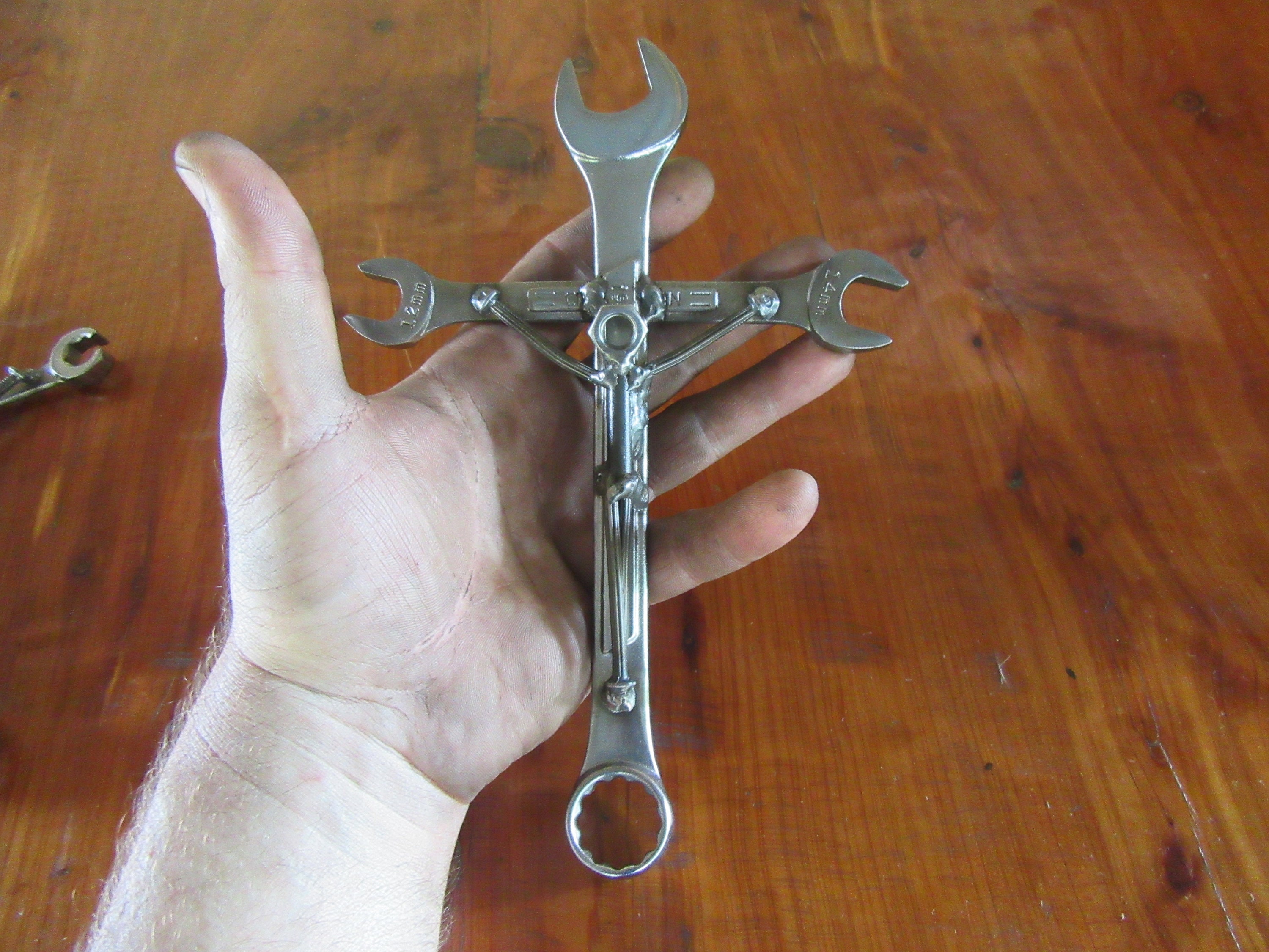 Gear Head Cross-mechanics Crucifix-man Cross-welded Art-scrap | Etsy