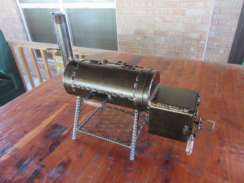 Baby Smoker BBQ Pit Grill With Square Firebox-heavy Steel - Etsy