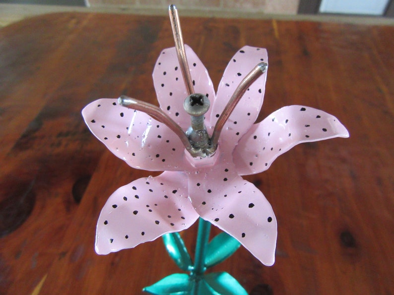 Metal Lily-Welded Art-Forever Flowers-Metal Art | Etsy