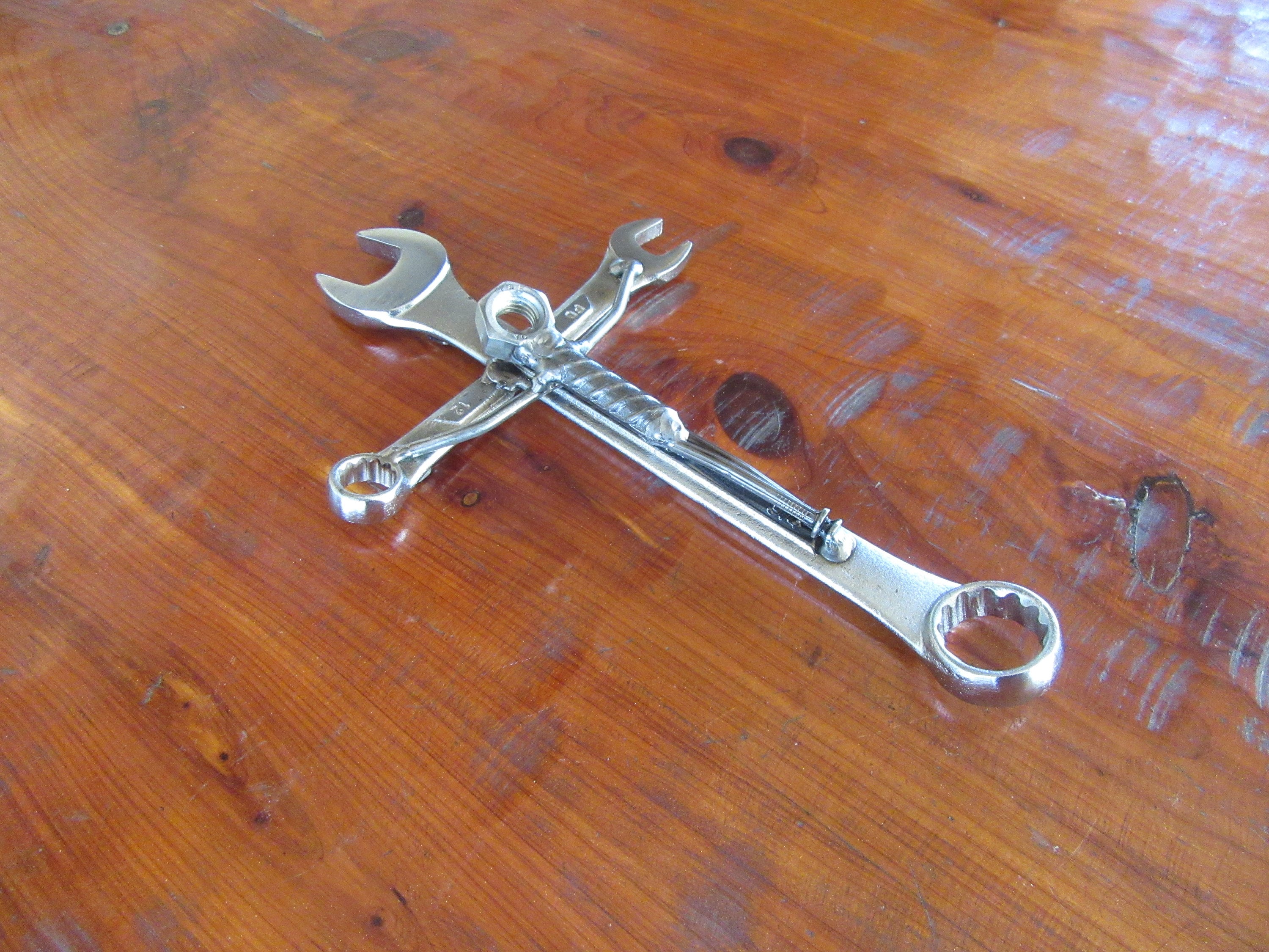 Gear Head Cross-mechanics Crucifix-man Cross-welded Art-scrap - Etsy