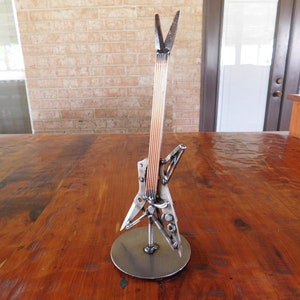 Heavy Metal Guitar Welded Sculpture-welded Art Dean Usa-six String ...