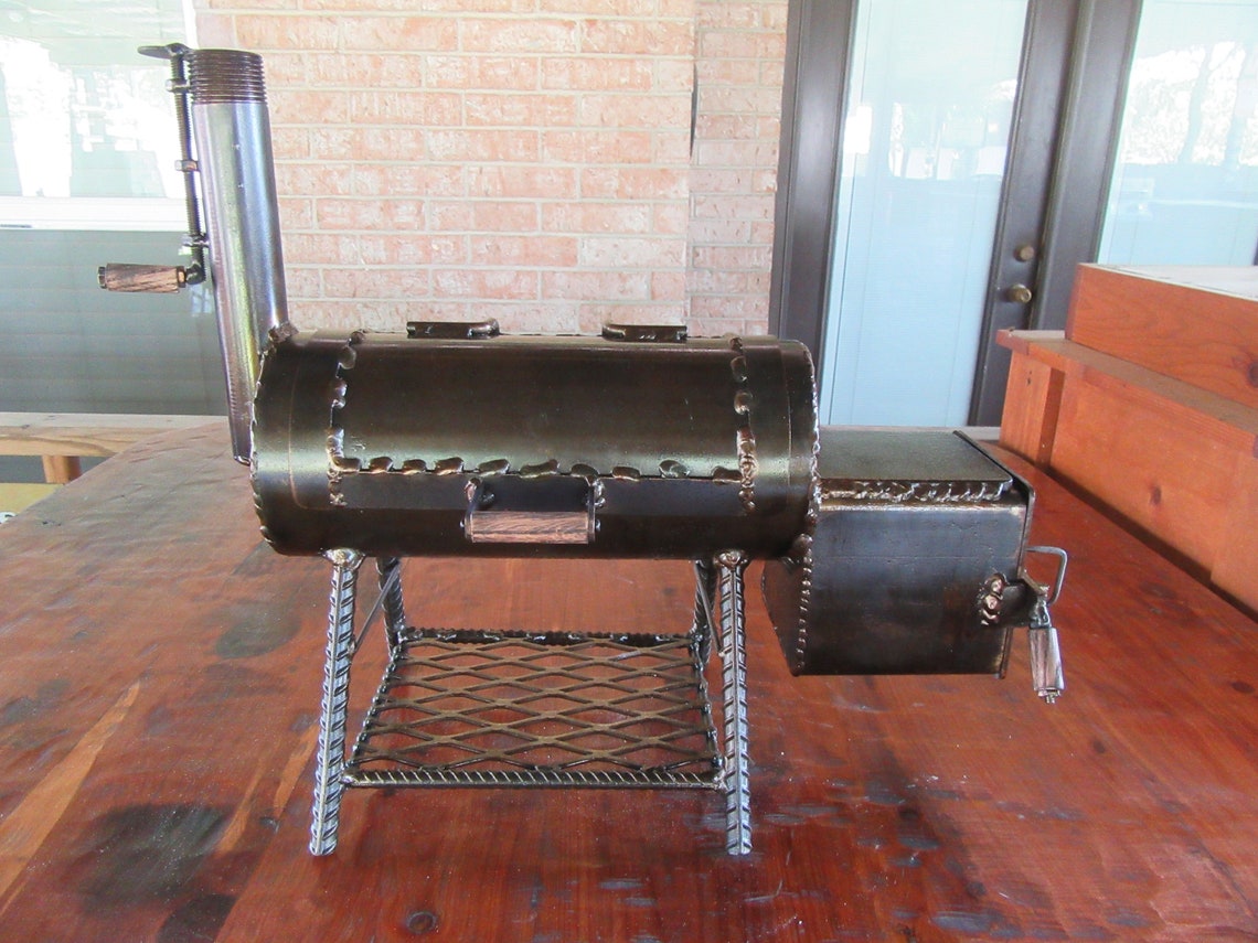 Baby Smoker BBQ Pit Grill With Square Firebox-heavy Steel - Etsy