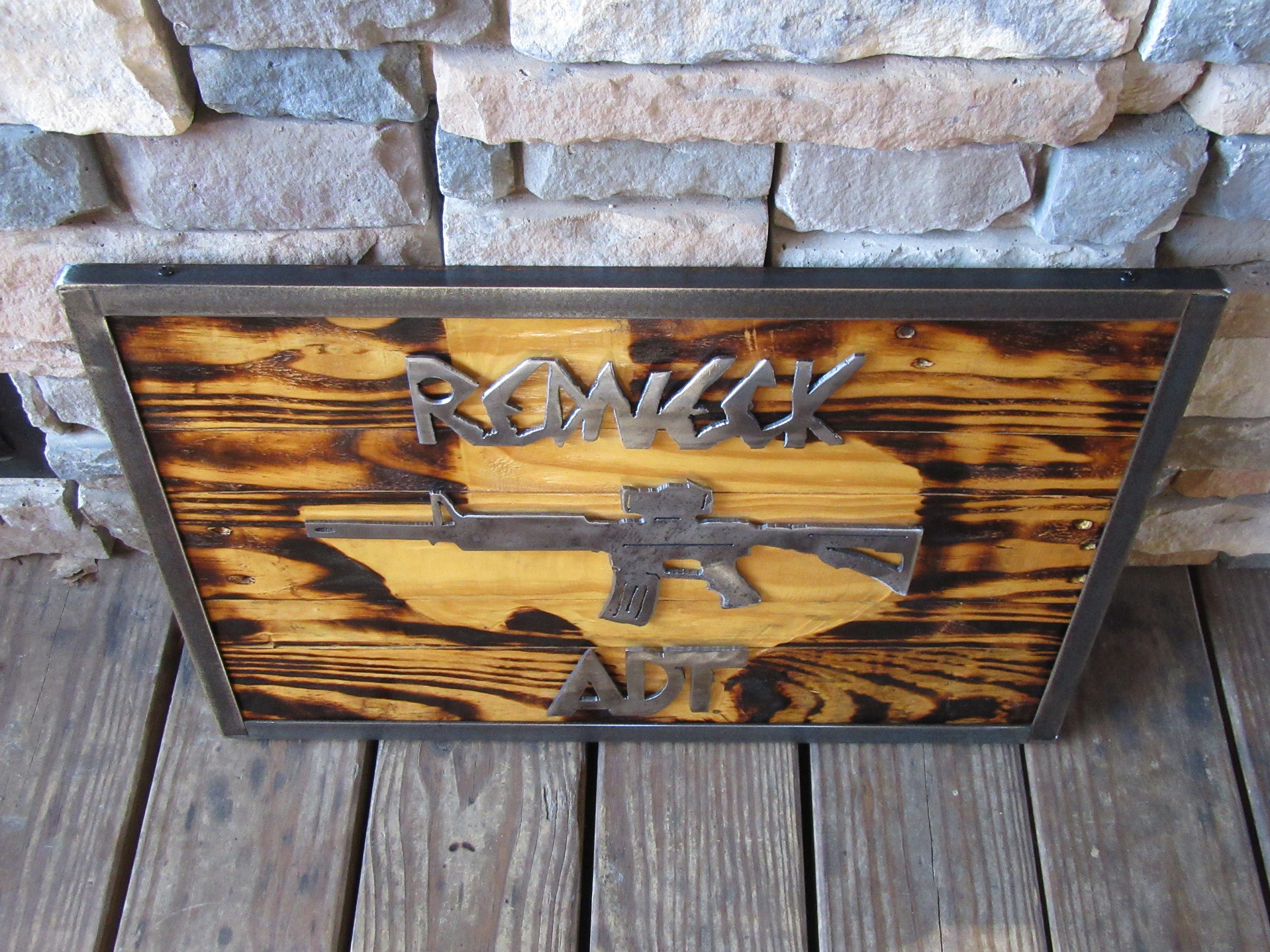 Redneck Security Sign-wood & Metal-metal Art-welded Art-scrap | Etsy