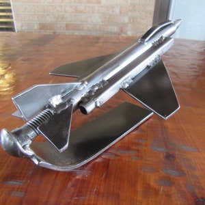 Welded Fighter Jet Sculpture With Solid Steel Display Base - Etsy