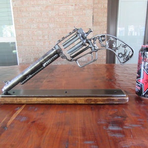 Welded Revolver Sculpture-welded Art-non Firing Metal Art Gun-recycled ...