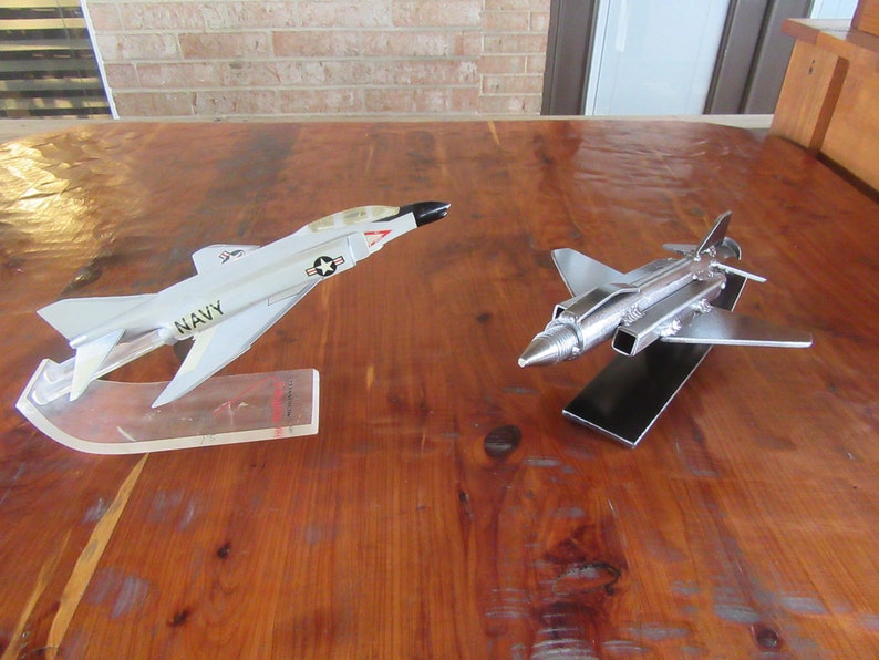 Welded Fighter Jet Sculpture With Solid Steel Display Base - Etsy