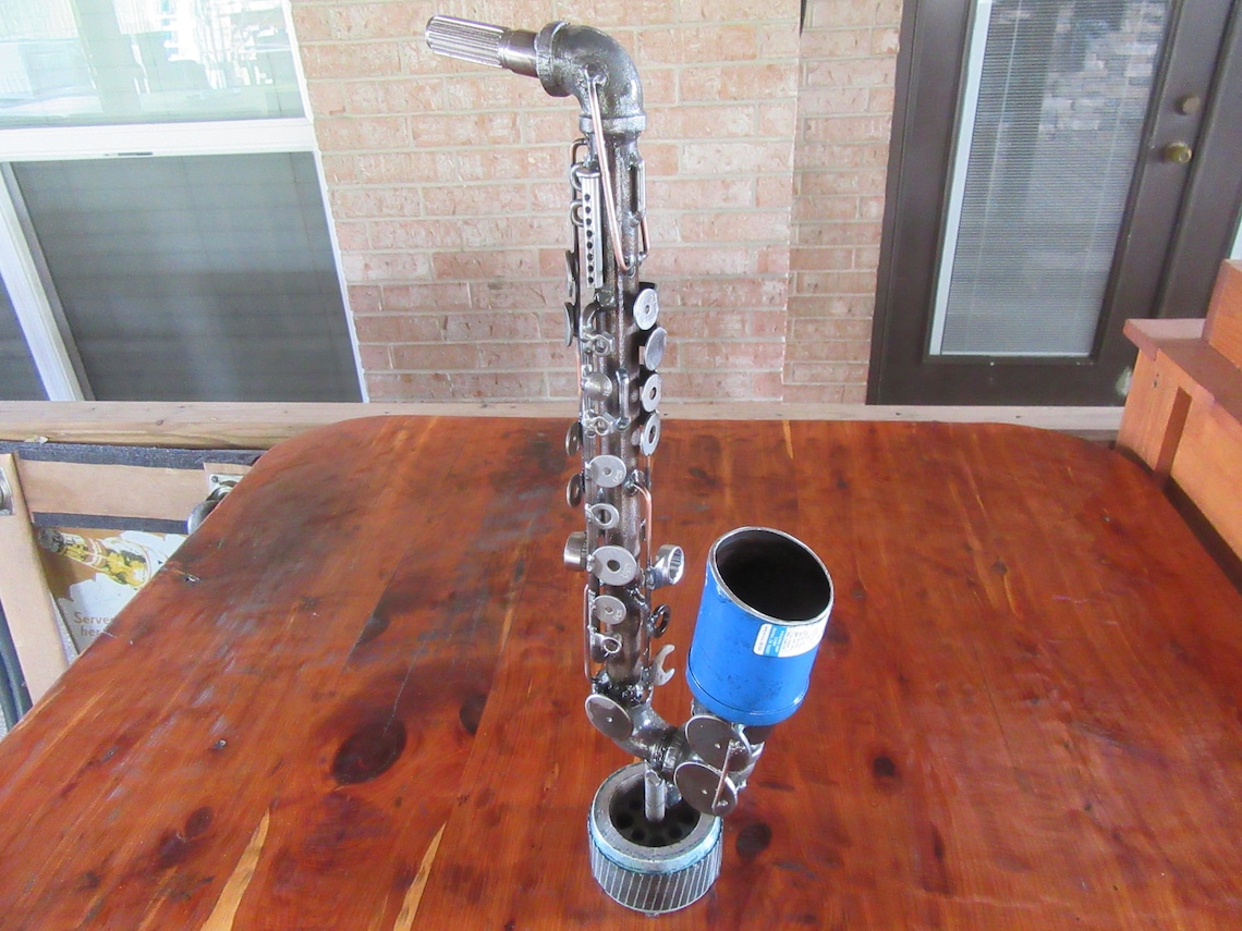 Welded Saxophone Sculpture-welded Art-metal Art-welding - Etsy