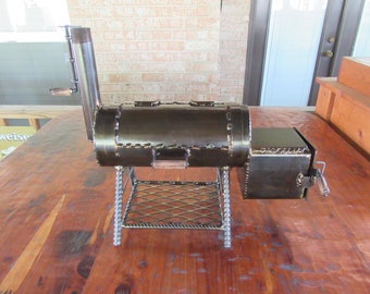 Mini Smoker BBQ Pit Grill With Square Firebox-heavy Steel Fully ...