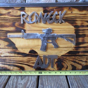Redneck Security Sign-wood & Metal-metal Art-welded Art-scrap Metal-adt ...