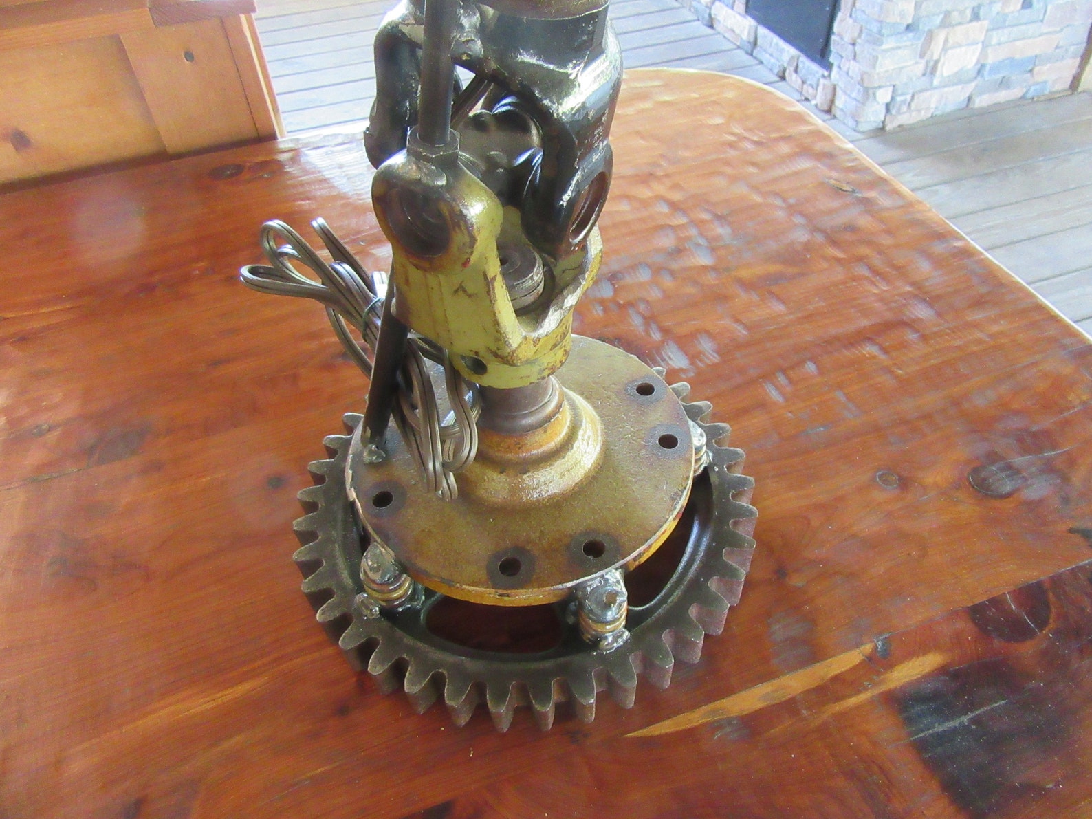 Tractor Lamp-welded Art Light-metal Lamp-steampunk-industrial | Etsy