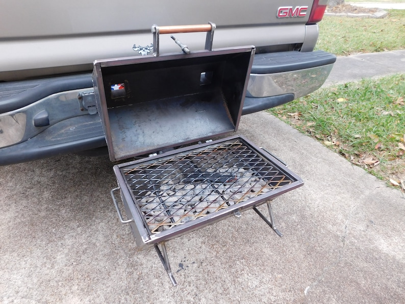 Hitch Grill Tailgate Barbeque Pit-tabletop Grill - Etsy