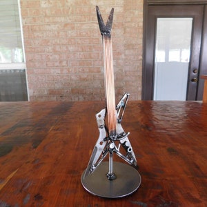 Heavy Metal Guitar Welded Sculpture-welded Art Dean Usa-six String ...