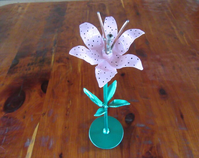 Metal Lily-welded Art-forever Flowers-metal Art - Etsy