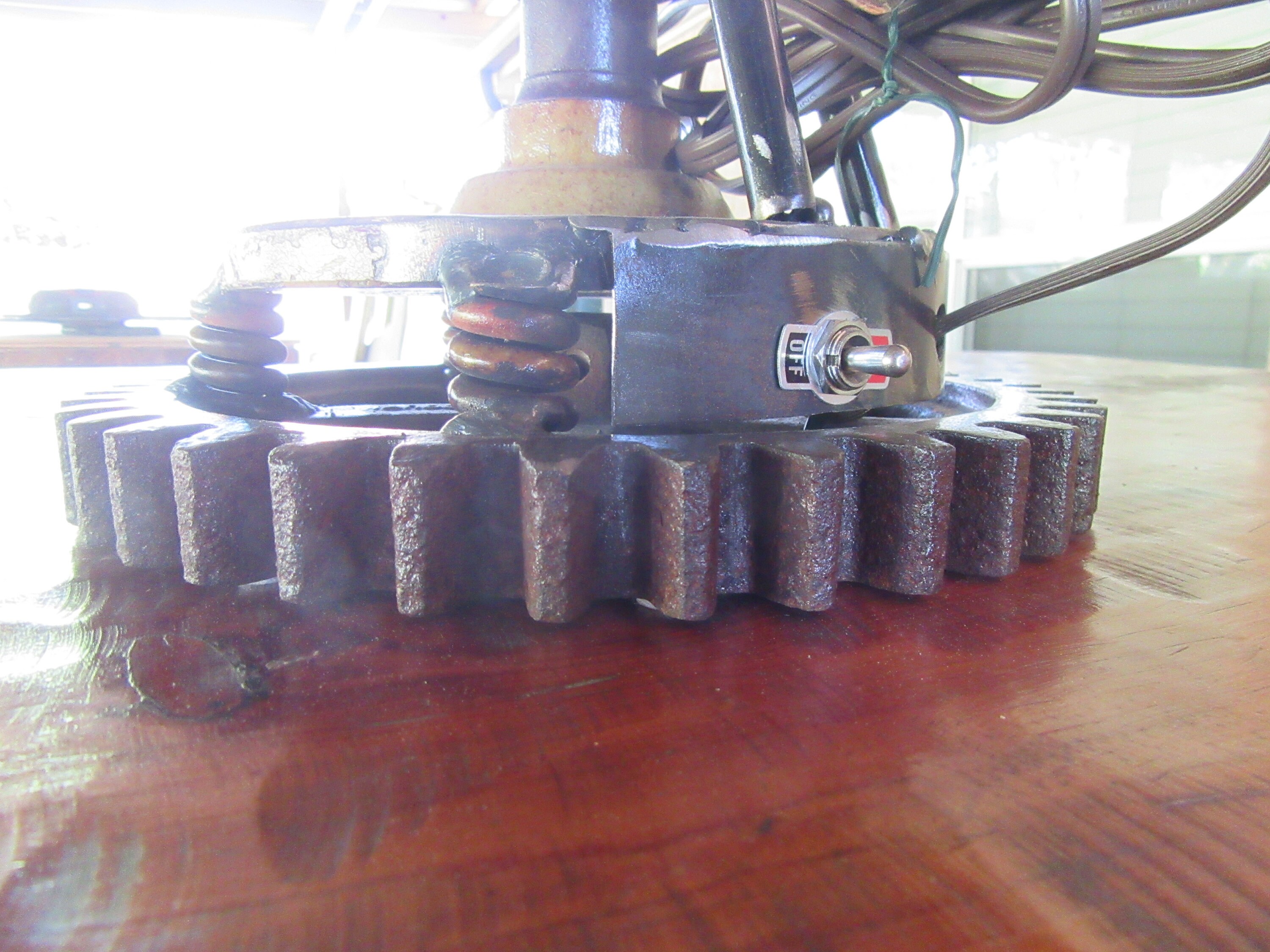 Tractor Lamp-welded Art Light-metal Lamp-steampunk-industrial - Etsy