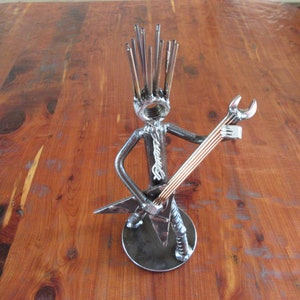 Wayne Static Metal Sculpture Static X Welded Art Guitar Etsy