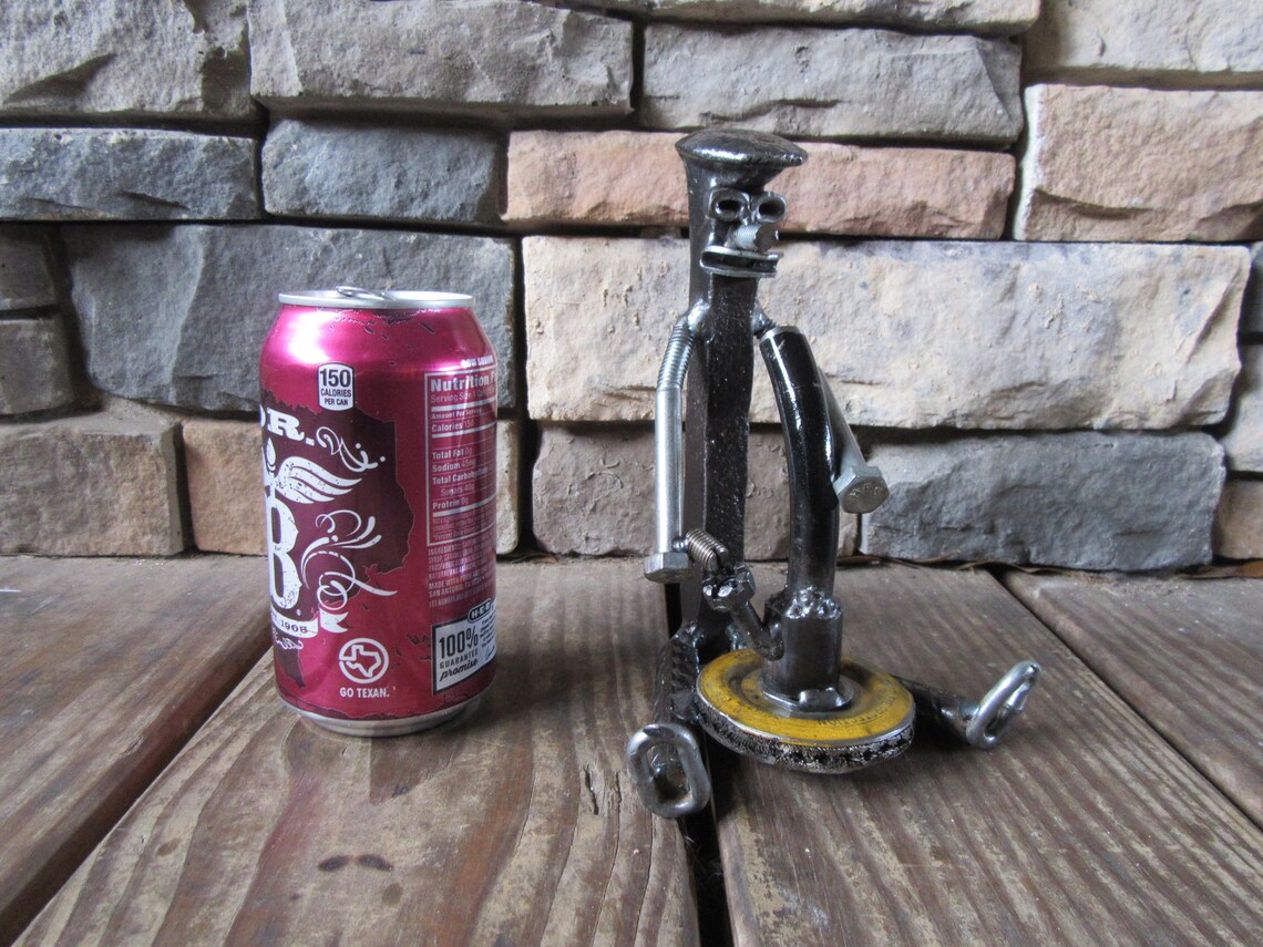 The Stoner Welded Sculpture-Marijuana Metal Art-RR Spike Man | Etsy