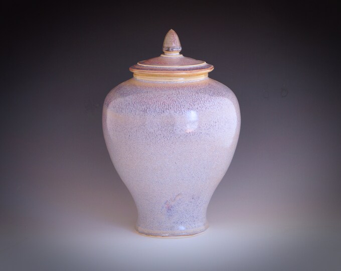 Ceramic Cremation Urn: Memorial Urn for Adult lavender 220 Cubic Inches ...