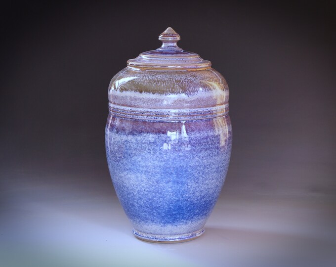Ceramic Cremation Urn: Memorial Urn for Adult 175 Cubic Inches soft ...