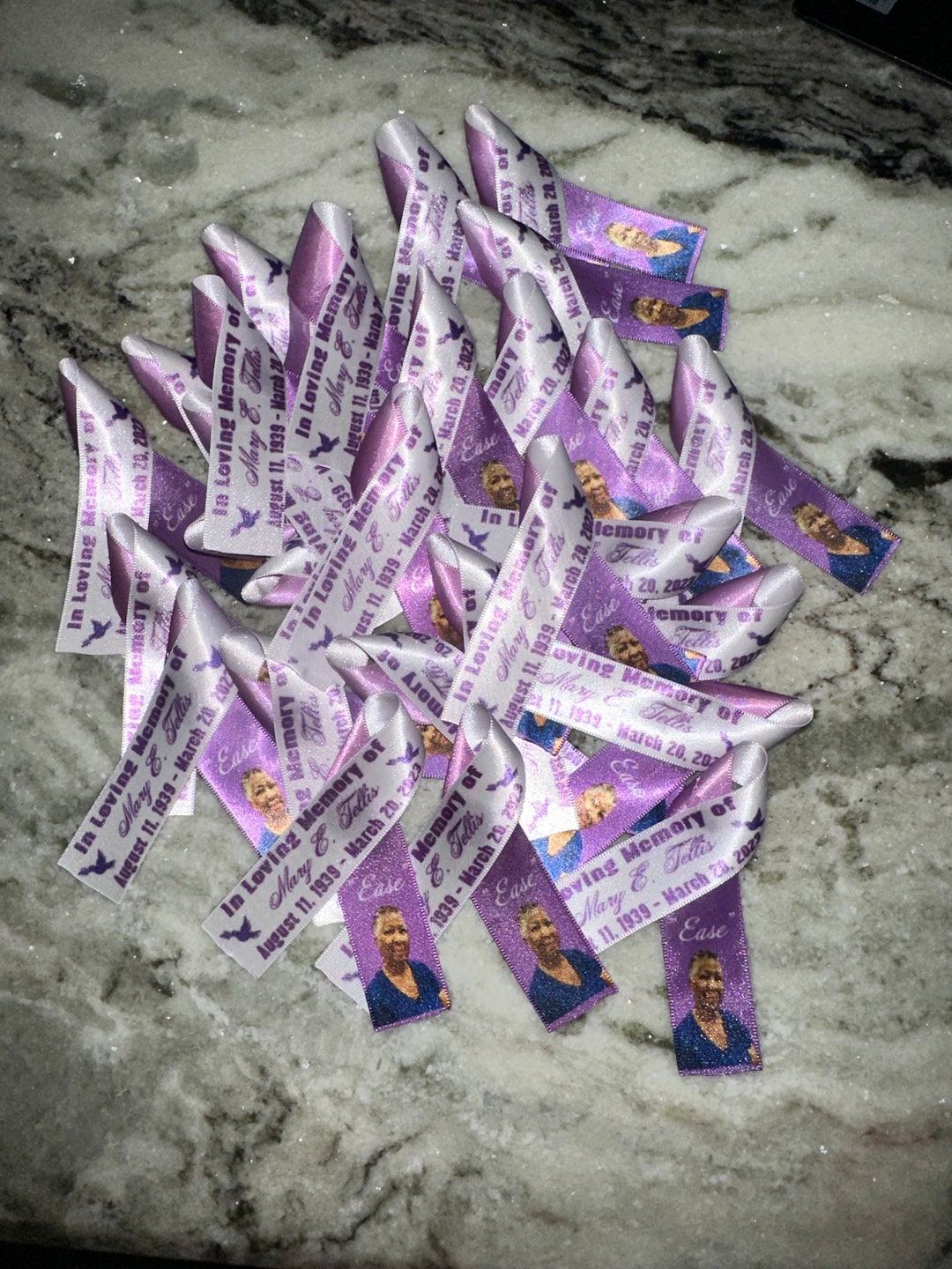 Custom Memorial Ribbons - in Loving Memory, Birthday Etc. - Etsy