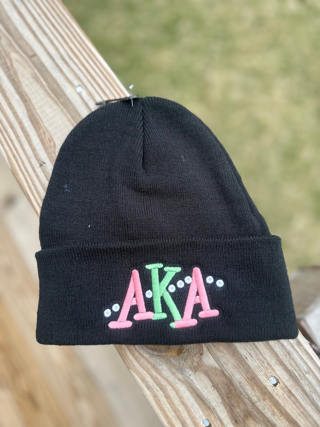 Alpha Kappa Alpha Beanie W/ Coin Purse - Etsy