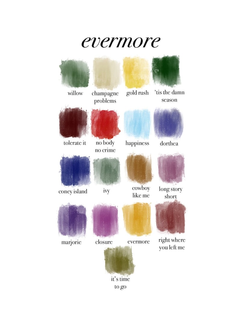 Taylor Swift Evermore Digital Download, Evermore Poster, Taylor Swift ...