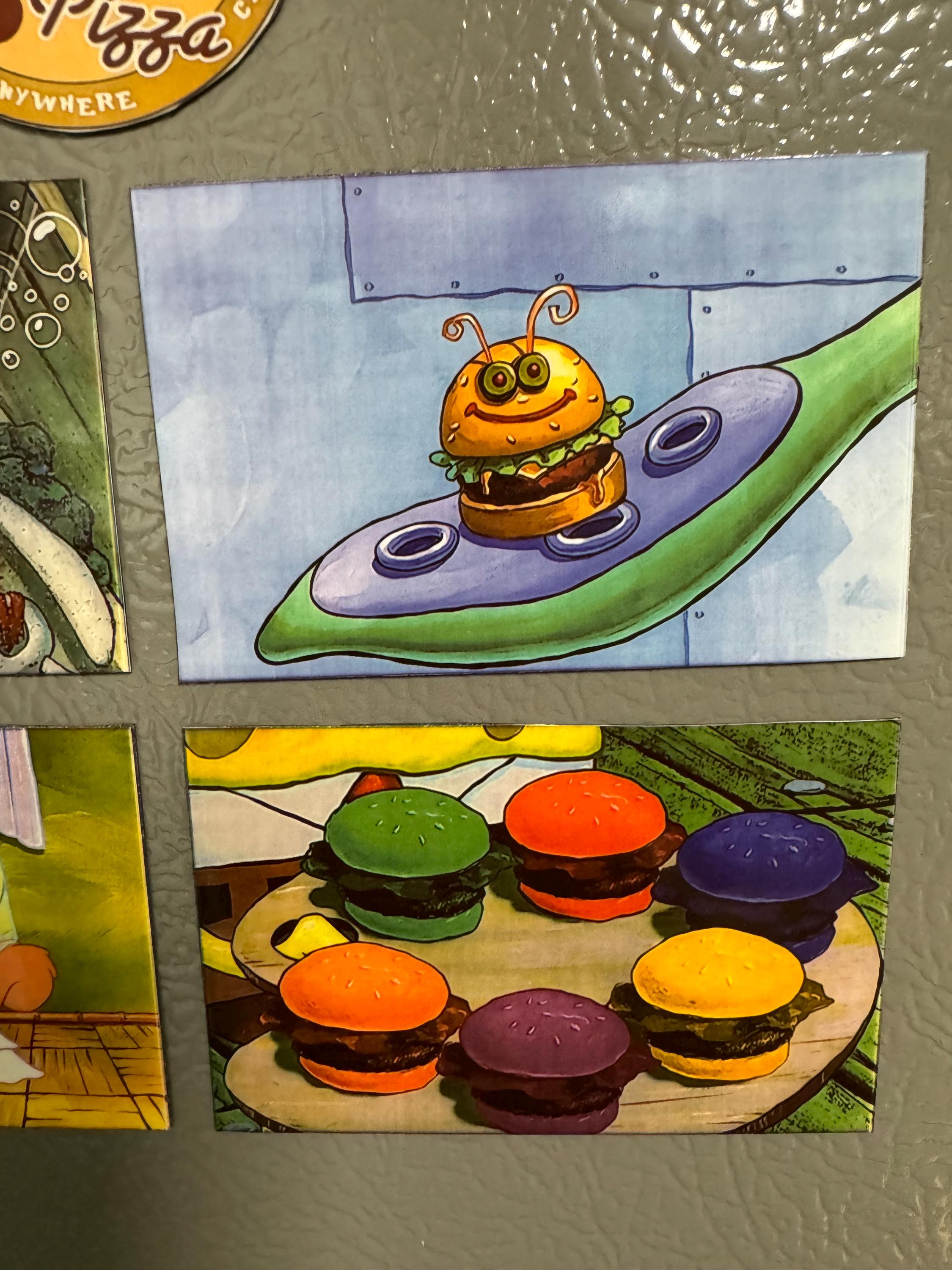 Sponge Bob Inspired Refrigerator Magnets | Krustykrab Pizza | Fridge ...