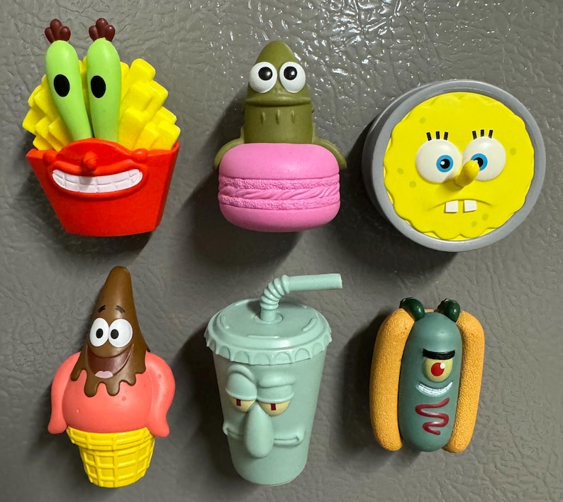 Sponge Bob Inspired Refrigerator Magnets | Krusty Krab | Fridge Magnets ...