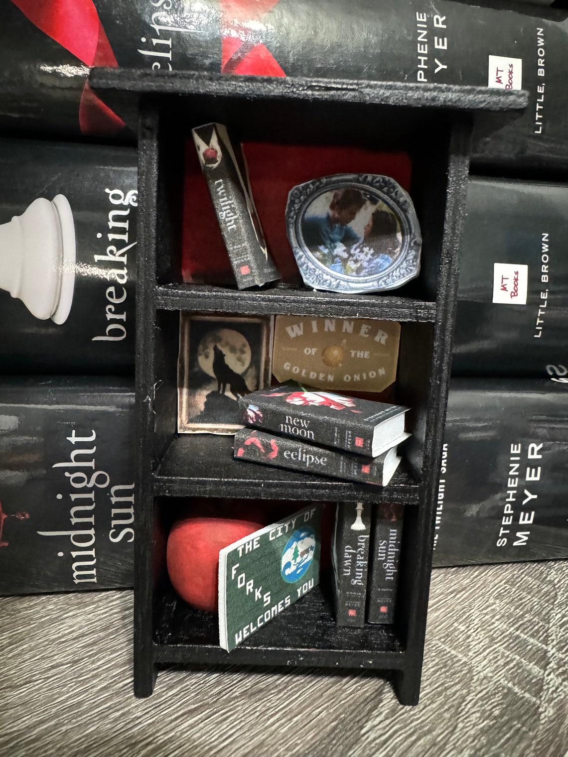 Miniature Bookshelf, Gift for Book Lover, Booktok, Vampire Inspired ...