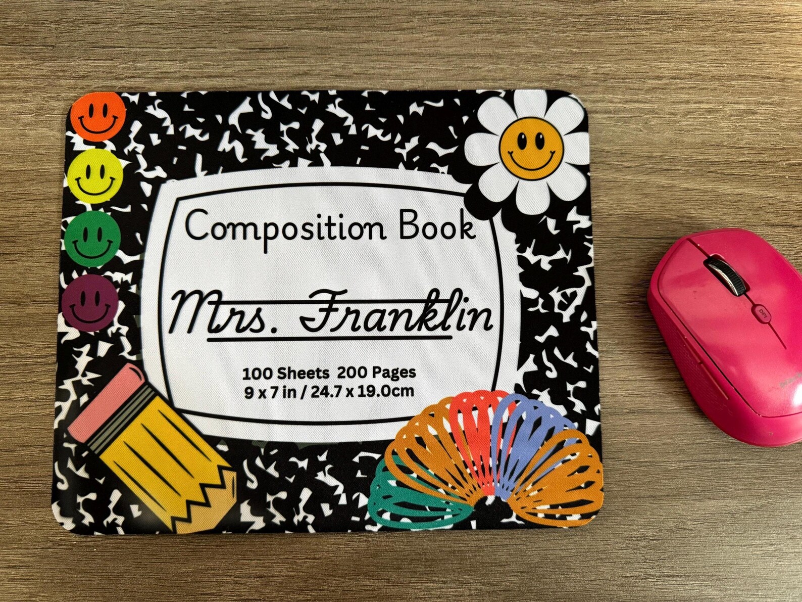 Personalized Teacher Gift | Composition Book Mousepad | Classroom Decor ...