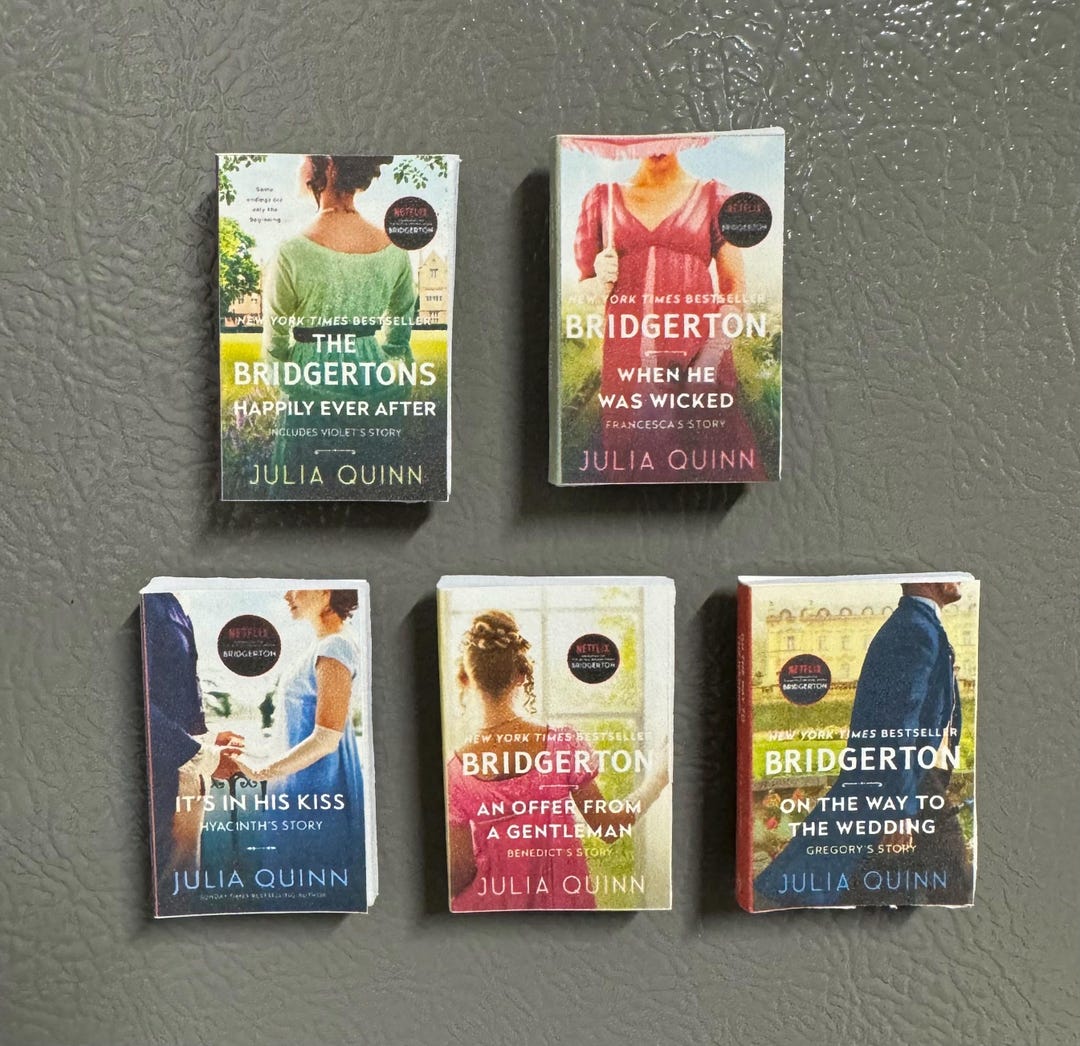 Miniature Bridgerton Inspired Book Fridge Magnets Gift for Book Lover ...