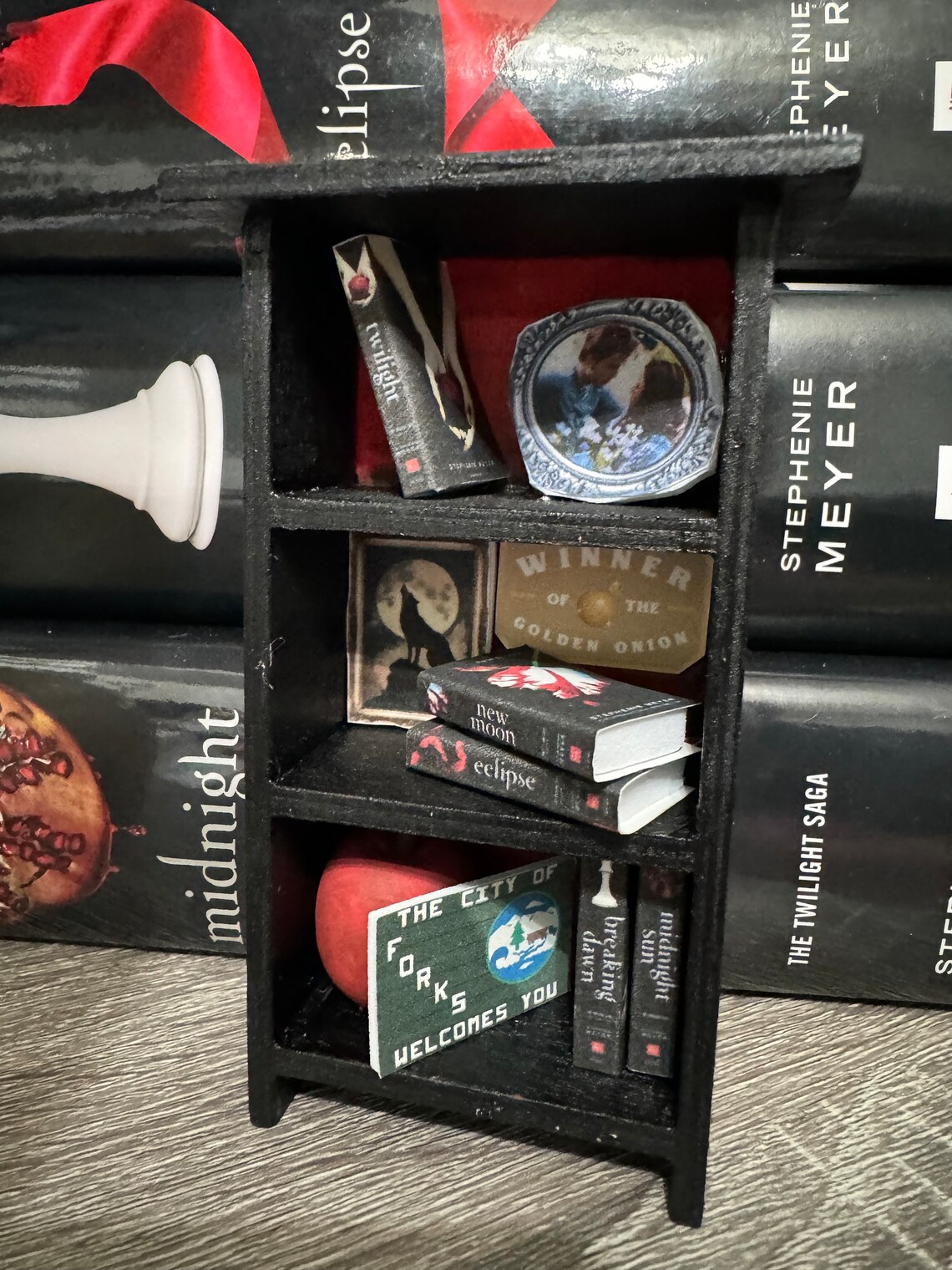 Miniature Bookshelf, Gift for Book Lover, Booktok, Vampire Inspired ...