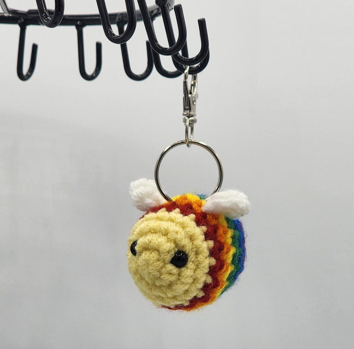 Bee Keychain, RTS, Beechain, Keychain, Ready to Ship, Crochet Keychain ...