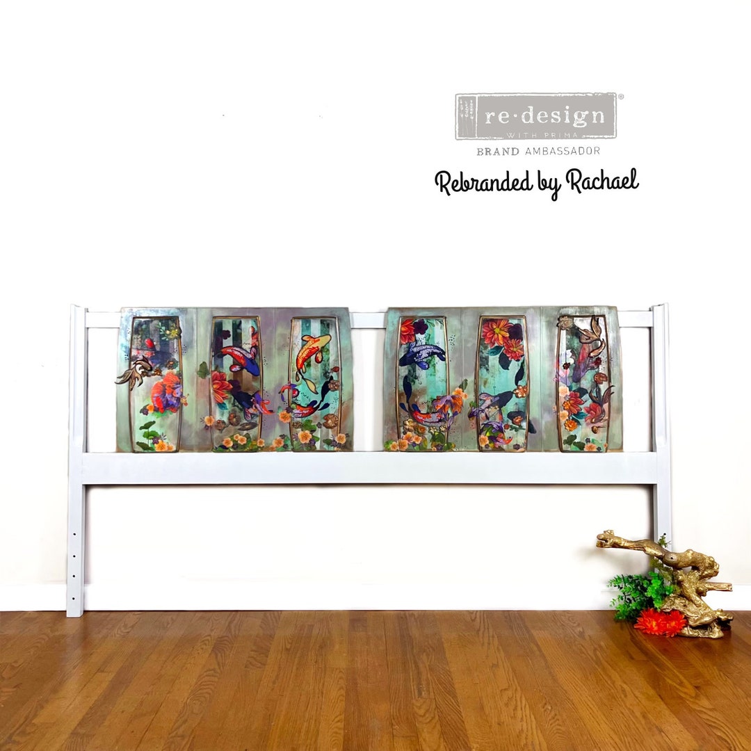 Koi Fish Headboard, Tropical Bedroom, Beachhouse Bedroom, Zen Bedroom ...