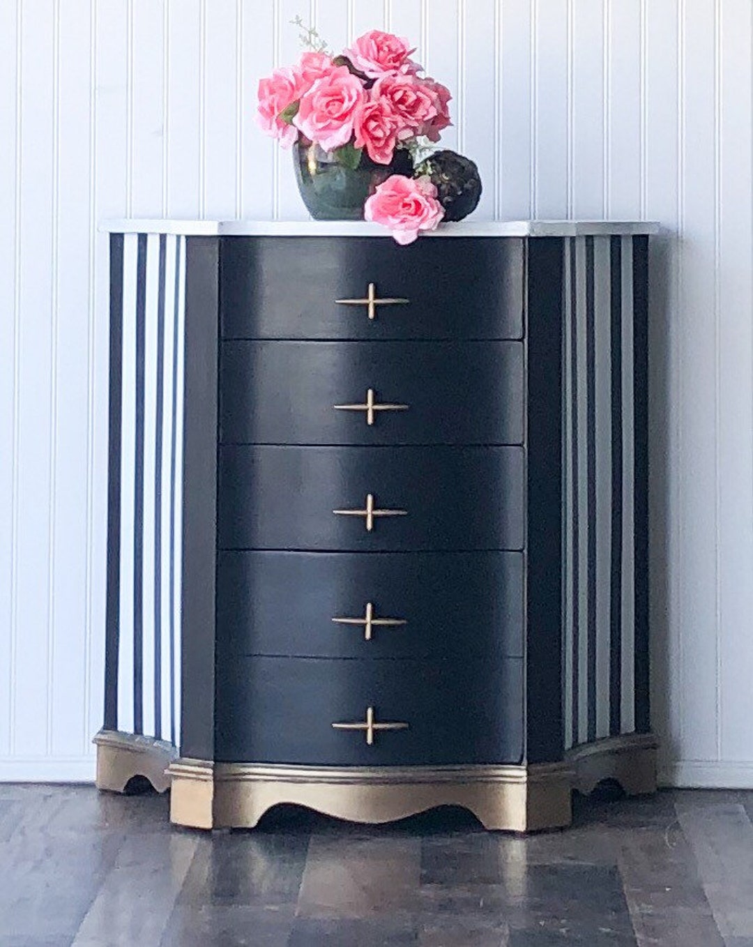 High Gloss Black Entryway Table, Hallway Table, Hollywood Glam ...