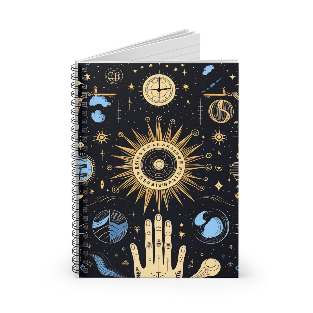 Astrology Objects Art Drawing , SPIRAL NOTEBOOK / JOURNAL / 118 Page ...