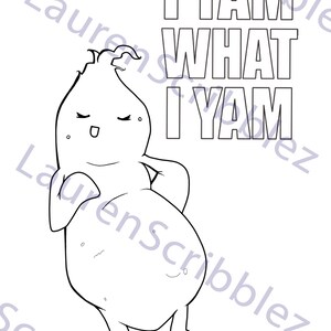 Yam Coloring Page Coloring Pages