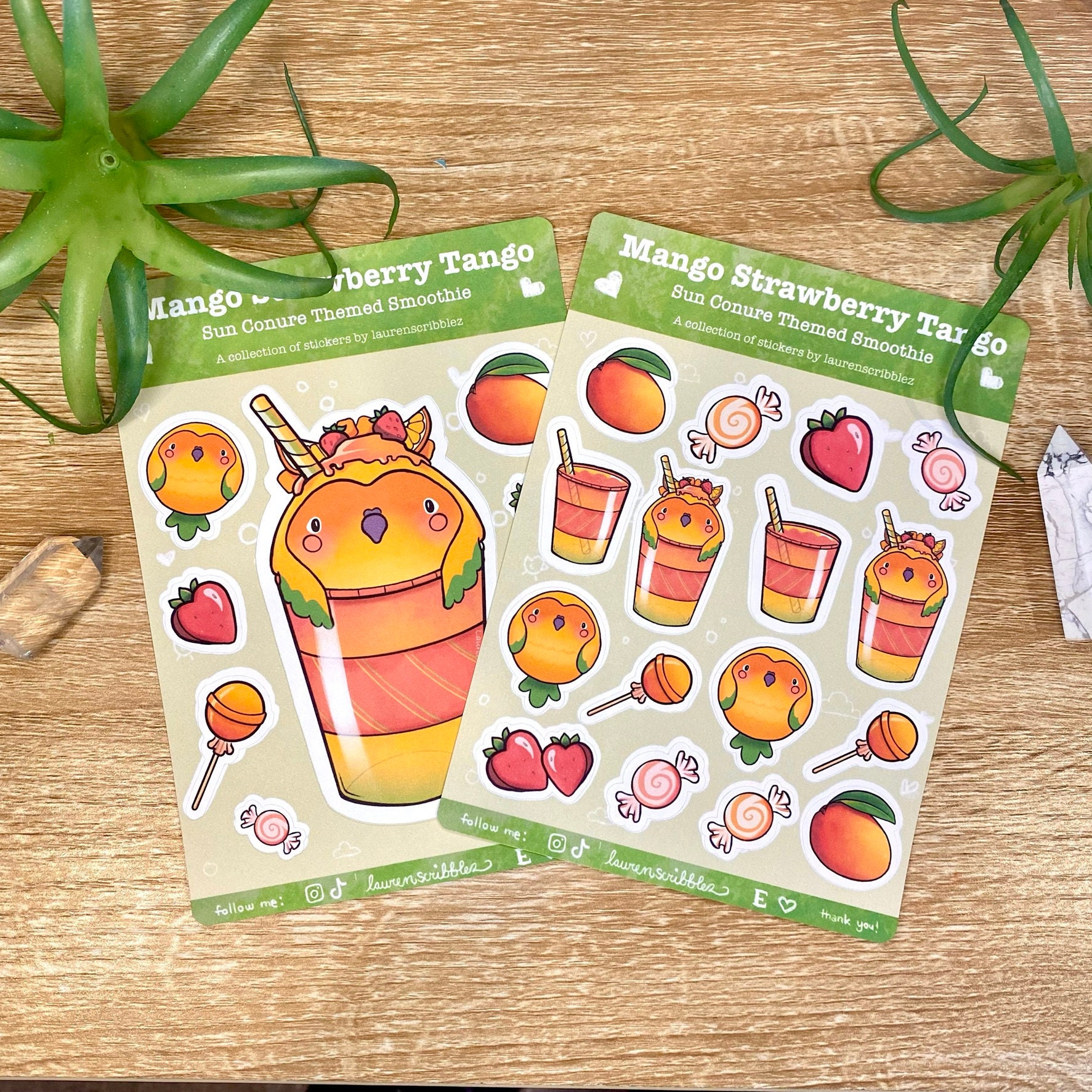 Mango Strawberry Tango Sun Conure Bird Drink Stickers | Etsy
