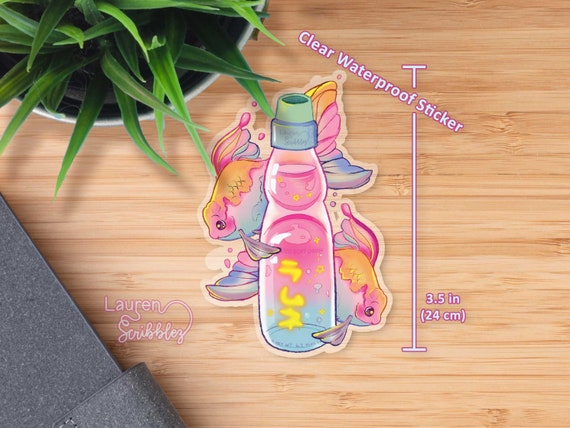 Kawaii Ramune Soda / Clear Vinyl Sticker 3.5 Inch | Etsy