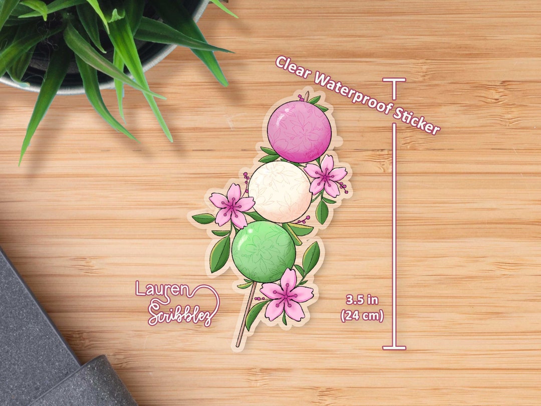 Sakura Hanami Dango / Aesthetic Clear Vinyl Sticker 3.5 Inch - Etsy