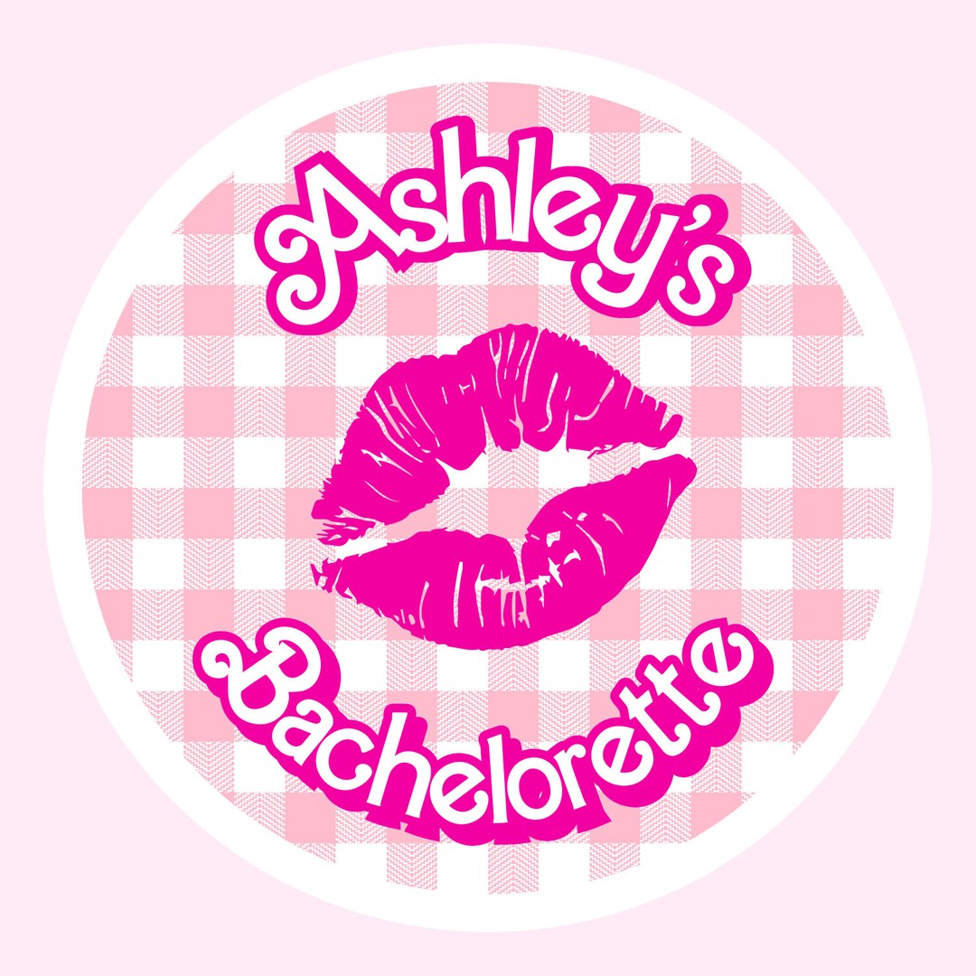 Personalized Bachelorette Stickers Party Favors Barbie Custom Sticker ...