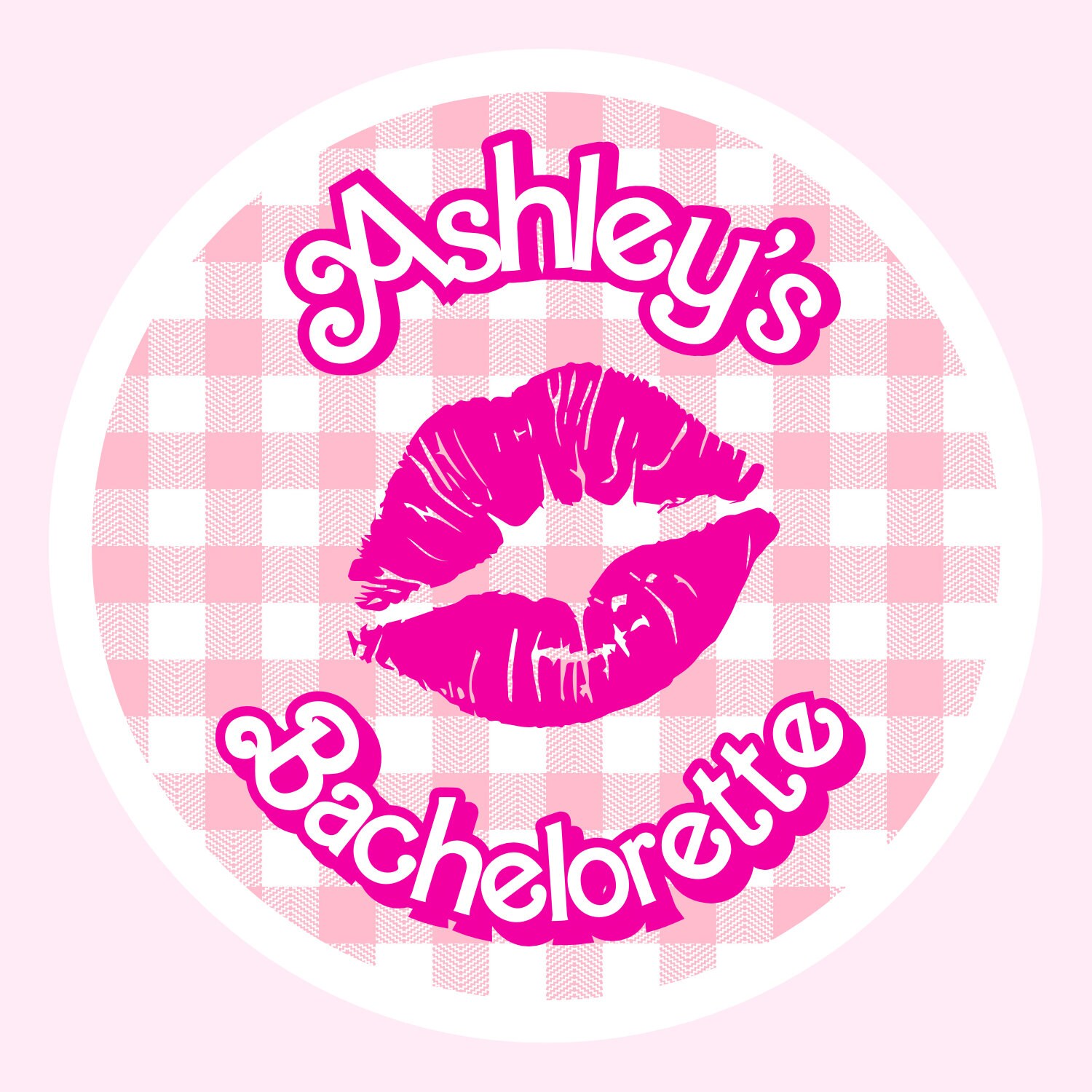 Personalized Bachelorette Stickers Party Favors Barbie Custom Sticker ...