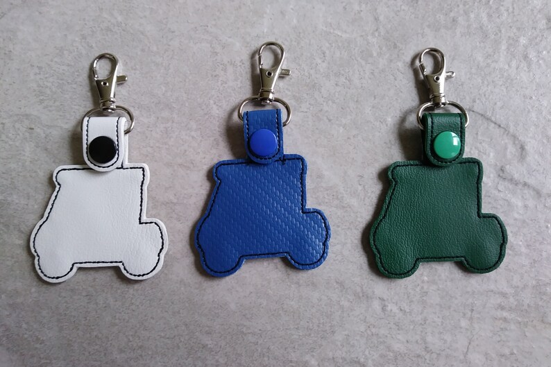 Embroidered Golf Cart Shaped Key Chain Keychain Fob You Pick - Etsy